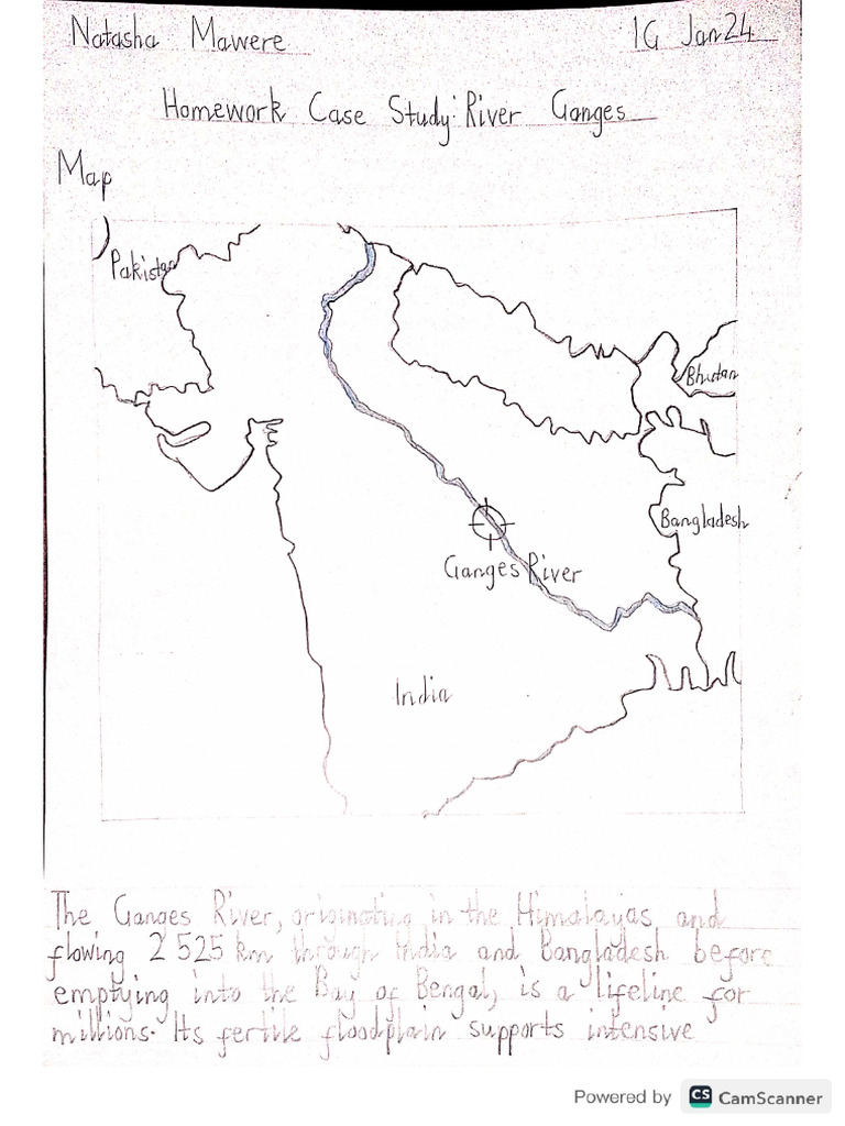 Natasha Mawere IGCSE Jan24 Geography Homework Case Study Ganges River | PDF