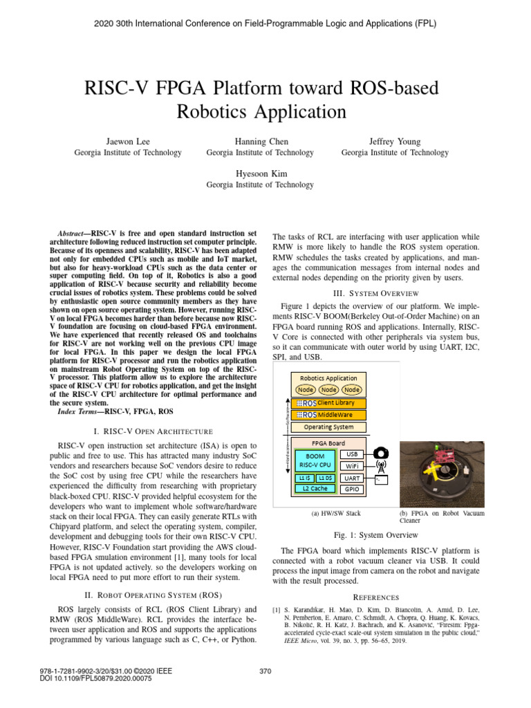 RISC-V_FPGA_Platform_Toward_ROS-Based_Robotics_Application | PDF | Central Processing Unit ...