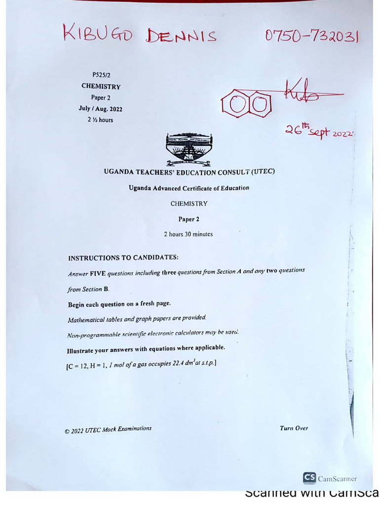 S6 Utec P2 Guide 2022 | PDF