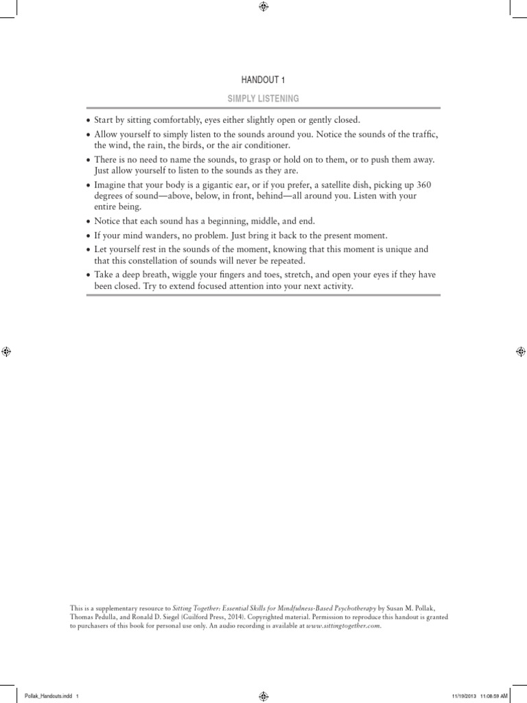 1 - Simply Listening Handout | PDF