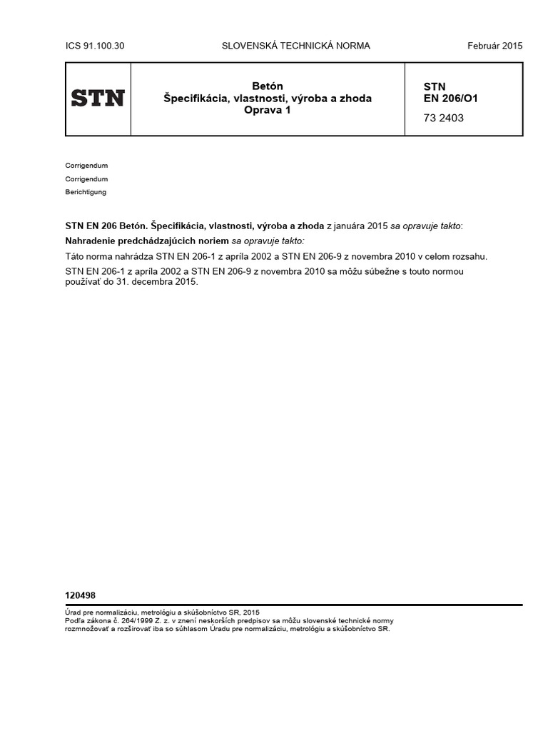 STN en 206 Oprava 1 - (Nahlad) | PDF