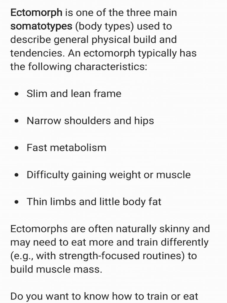 Notes Ectomorph | PDF