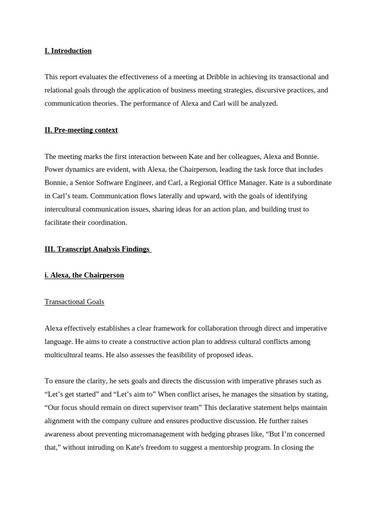 Reflection on Business Meeting (1) - 複本 | PDF | Communication | Mentorship