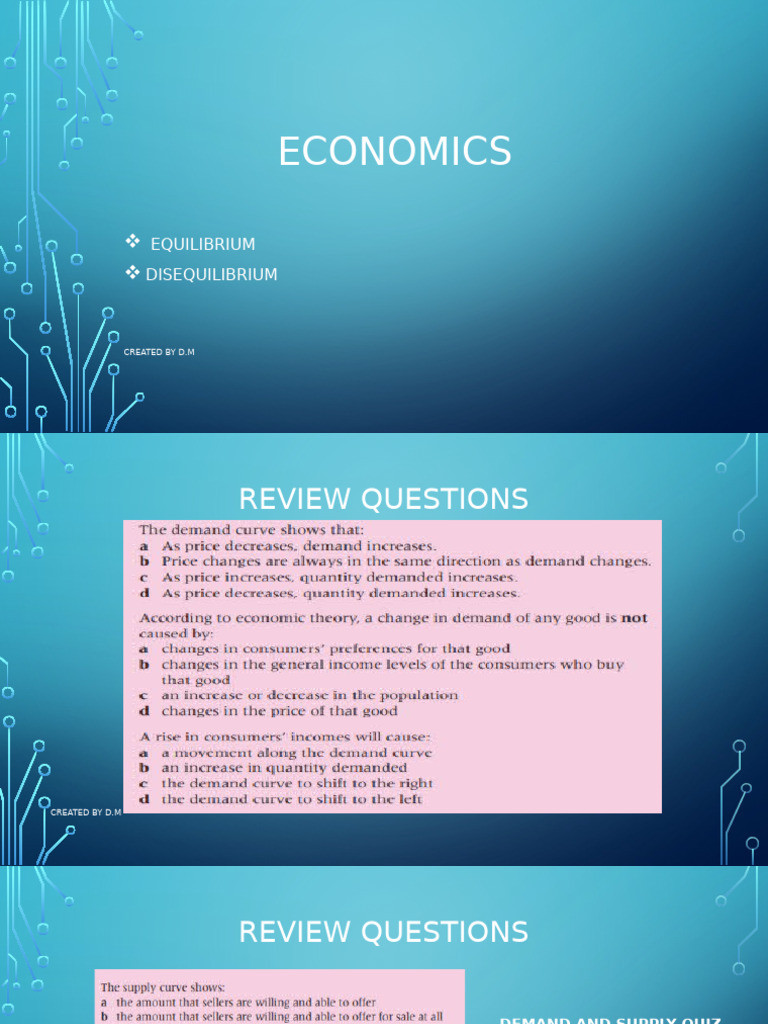 Equilibrium & Disequilibrium | PDF | Economic Equilibrium | Economic ...