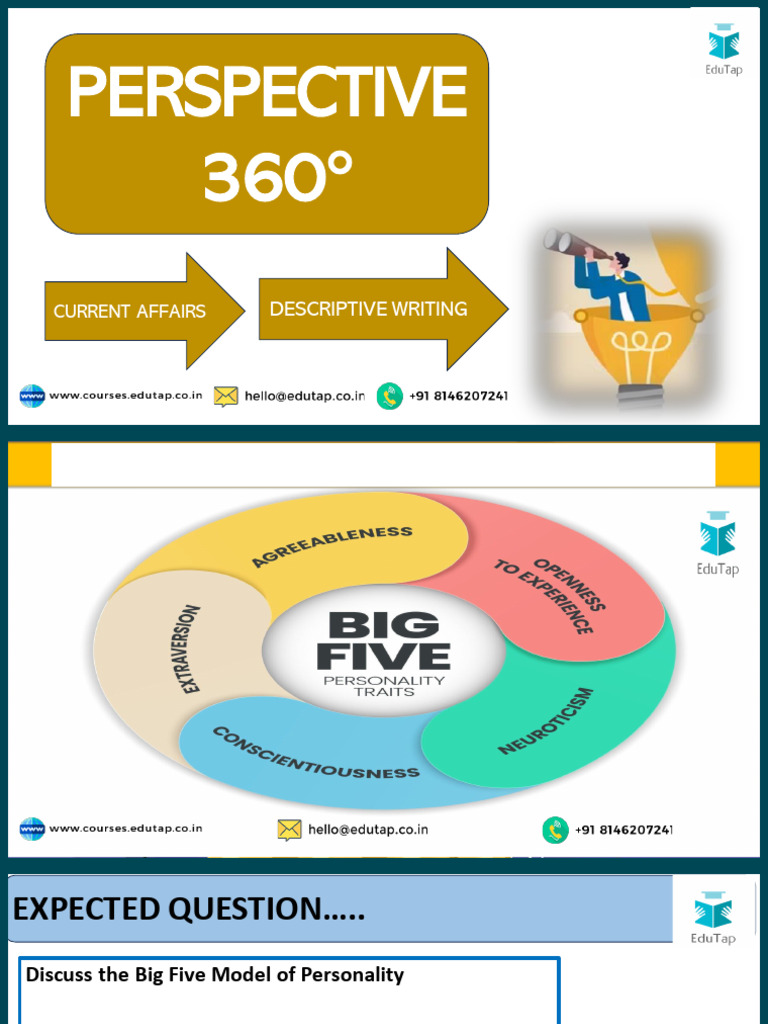 Big-Five Model of Personality | PDF | Extraversion And Introversion | Psychological Concepts