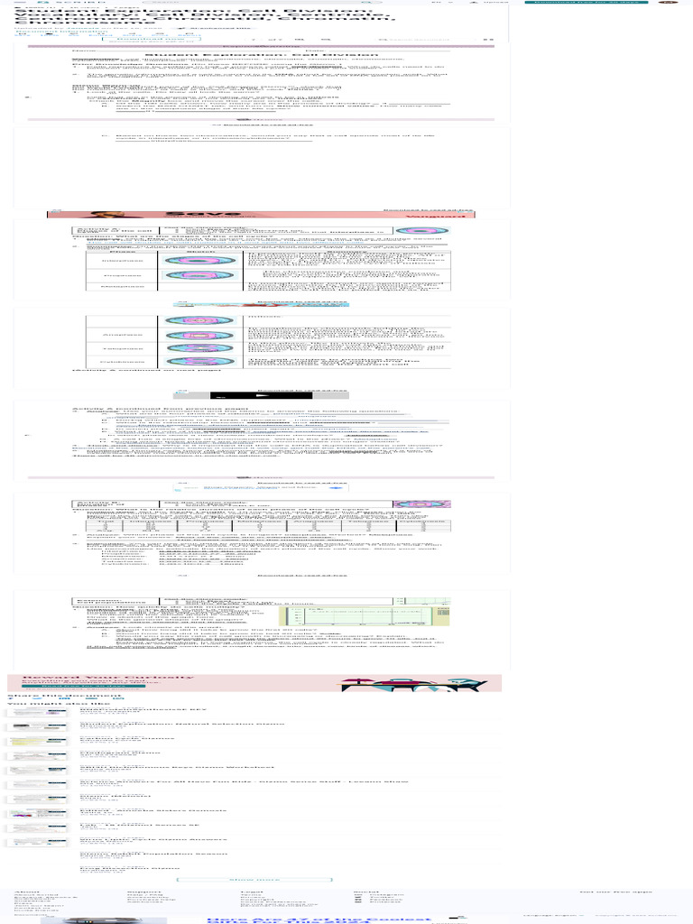 Student Exploration Cell Division Vocabulary Cell Division, Centriole ...