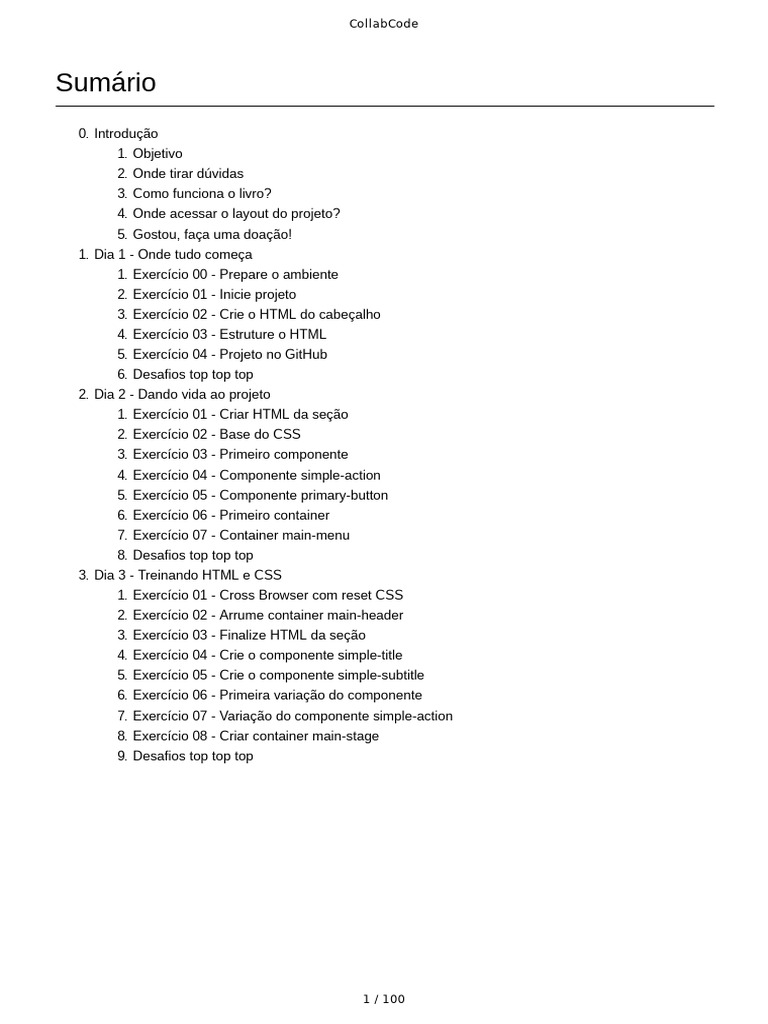 Collabcode Books Curso de HTML CSS JS Basico Com Boas Praticas | PDF ...