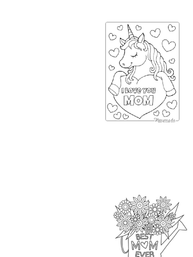 Mother's Day Coloring Cards | PDF