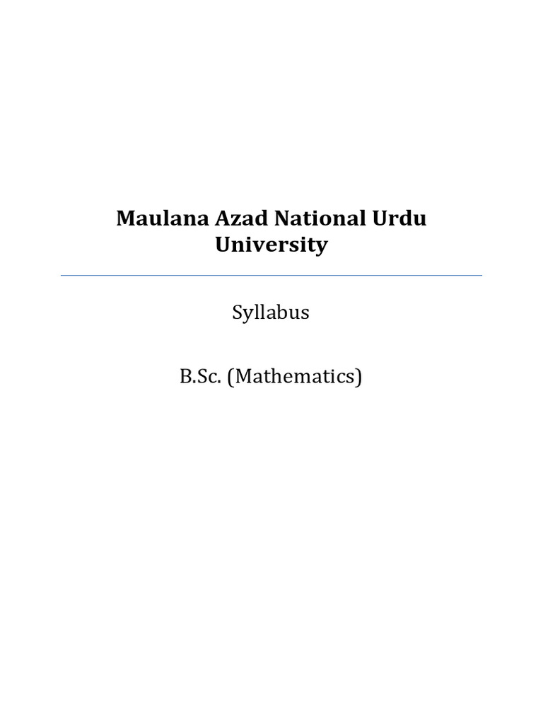 B.Sc. Mathematics Syllabus Overview | PDF | Ring (Mathematics) | Group ...
