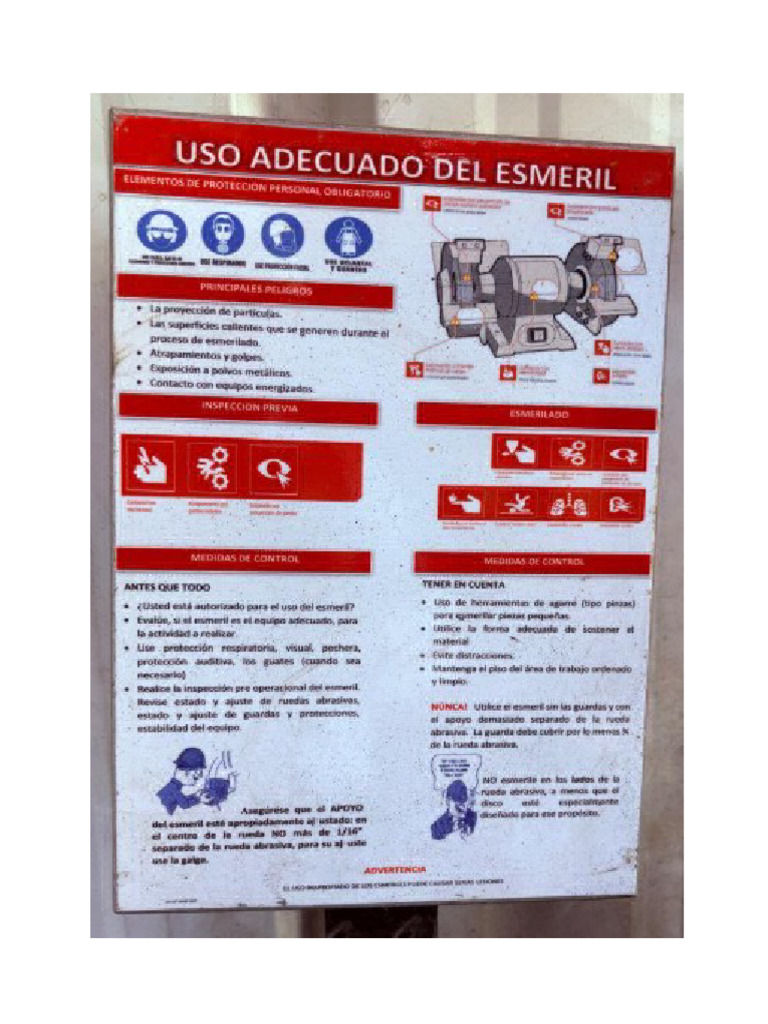 Uso Adecuado Del Esmeril | PDF