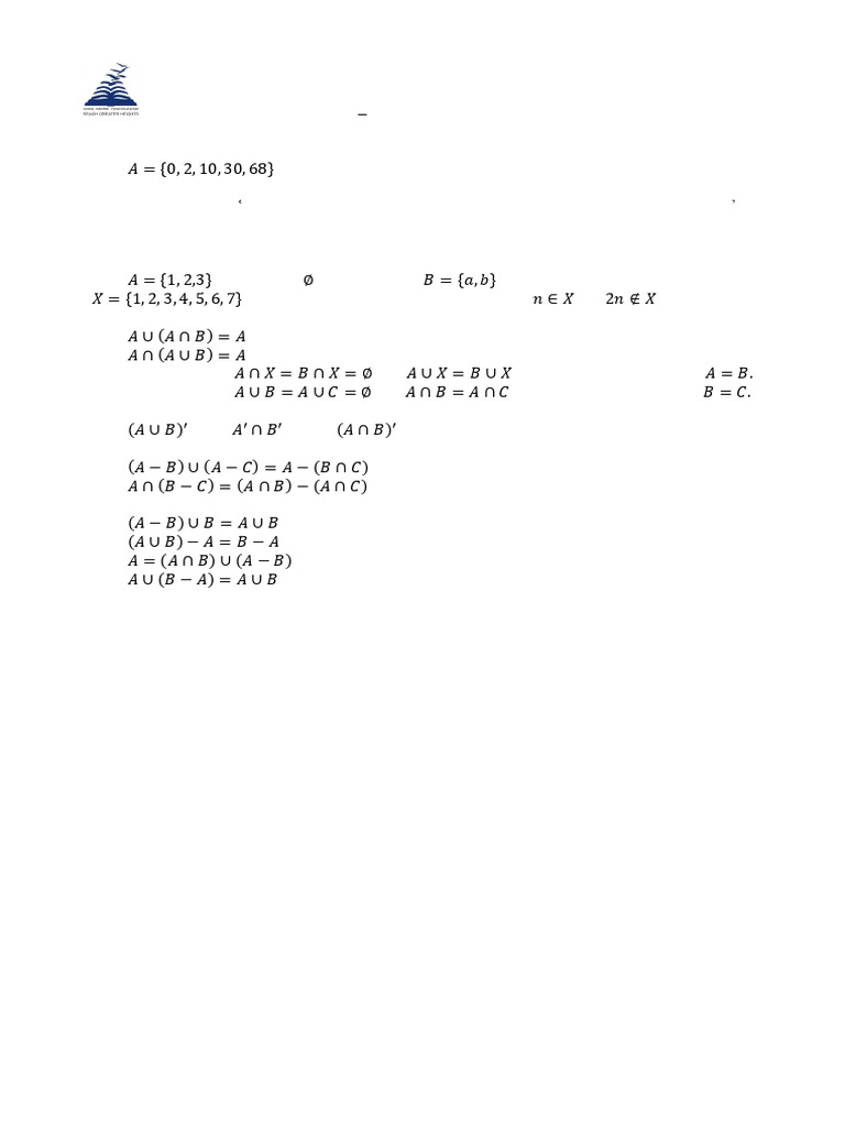 Xib Worksheet2 Set Theory | PDF