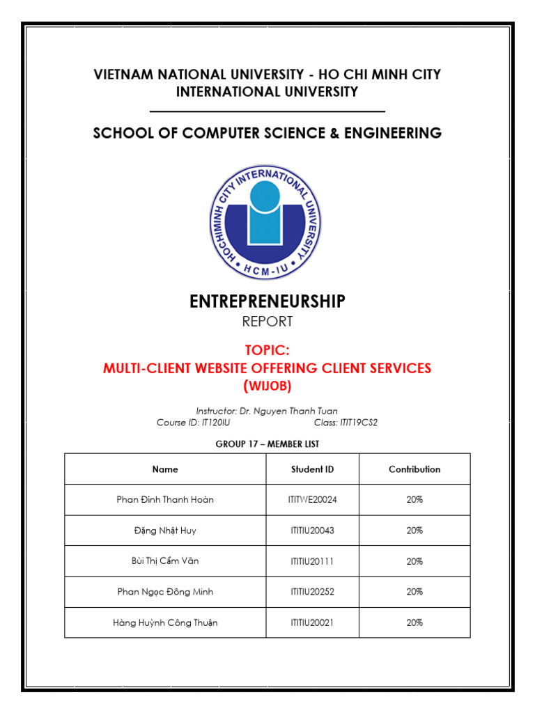 Entrepreneurship Group 17 - Business Model and Plan | PDF | Pricing ...
