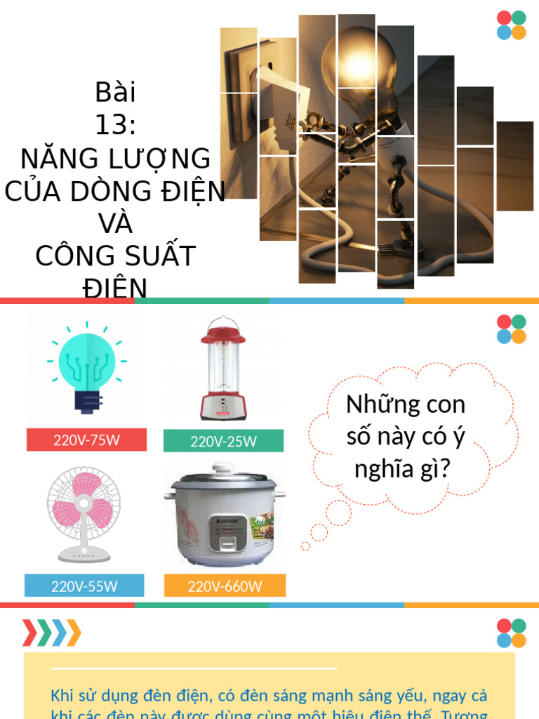 KNTT Bai 13 Nang Luong Cua Dong Dien Va Cong Suat Dien | PDF