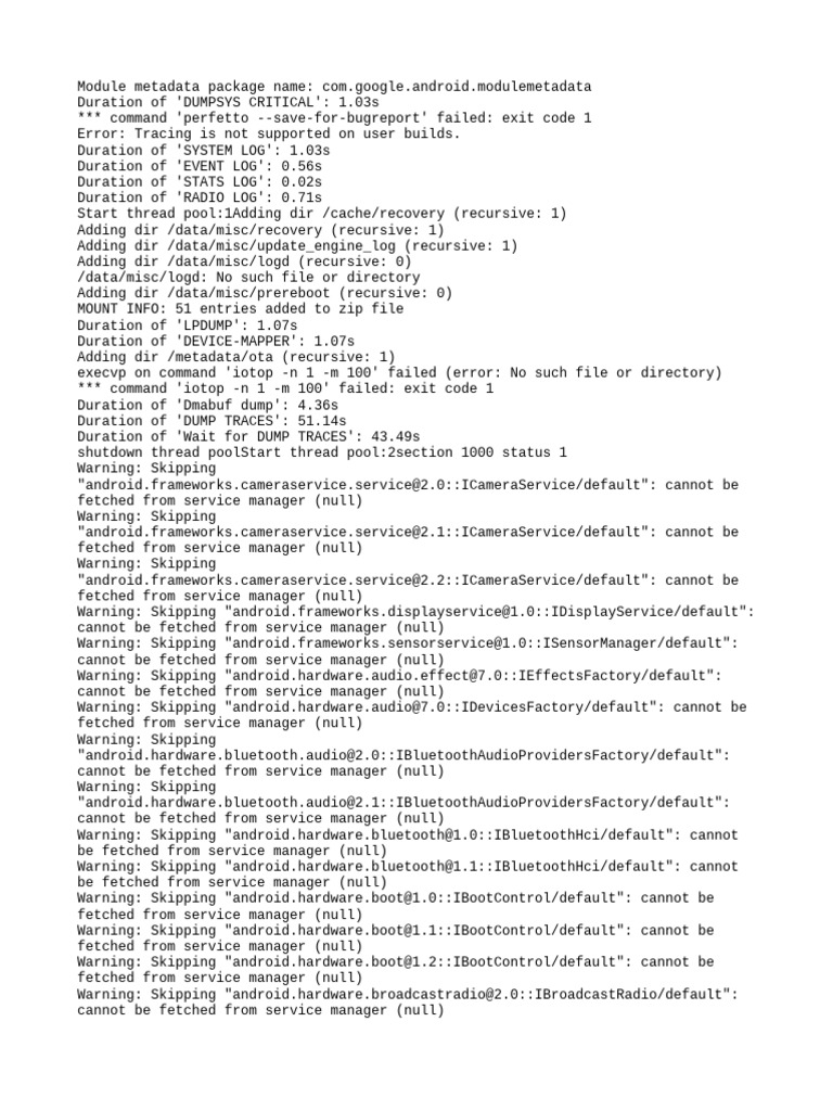 Bugreport A662LM GL SP1A.210812.001 2025 04 28 18 30 23 Dumpstate - Log 32054 | PDF | Operating ...