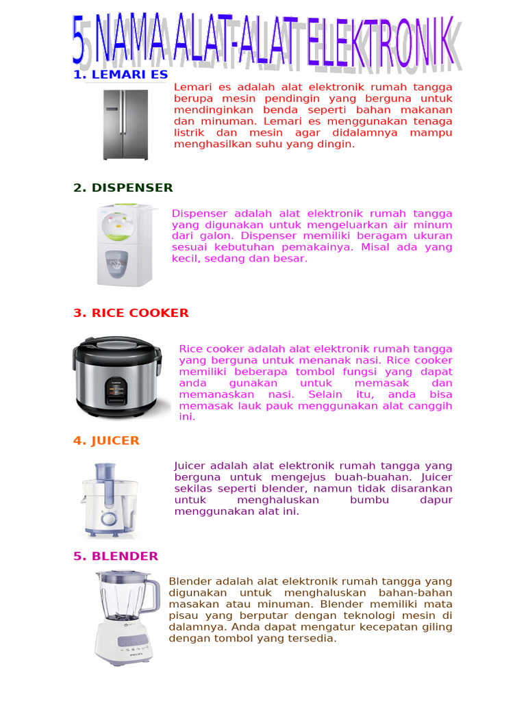 5 Alat Elektronik dan Fungsinya | PDF