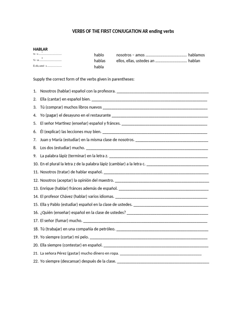 Conjugación del verbo nadar en presente | PDF