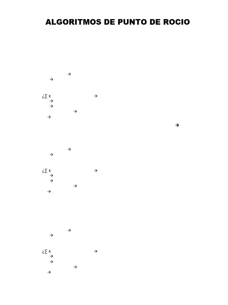 Punto de Rocío - Algoritmo | PDF