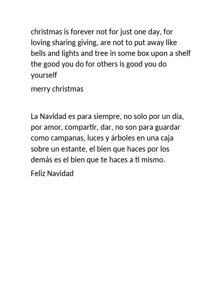 Christmas Is Forever Not For Just One Day | PDF