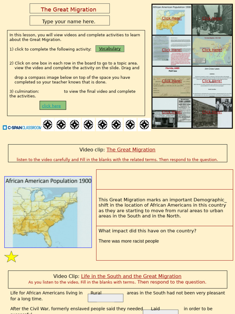 OG 7.3 The Great Migration | PDF | Human Migration | Labor