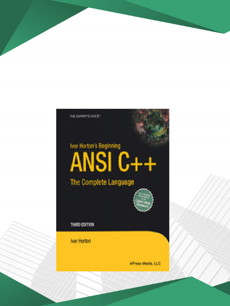 Beginning ANSI C The Complete Language 3rd Edition Ivor Horton pdf ...