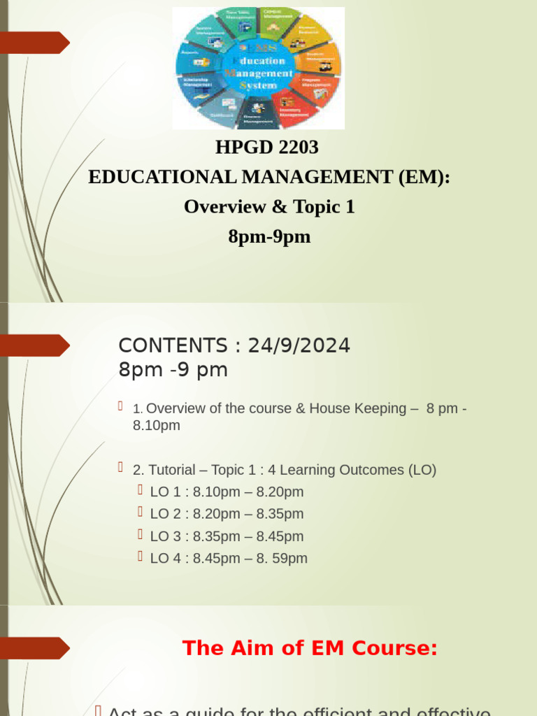 Topic 1 Management Concept Process | PDF | Curriculum | Schools