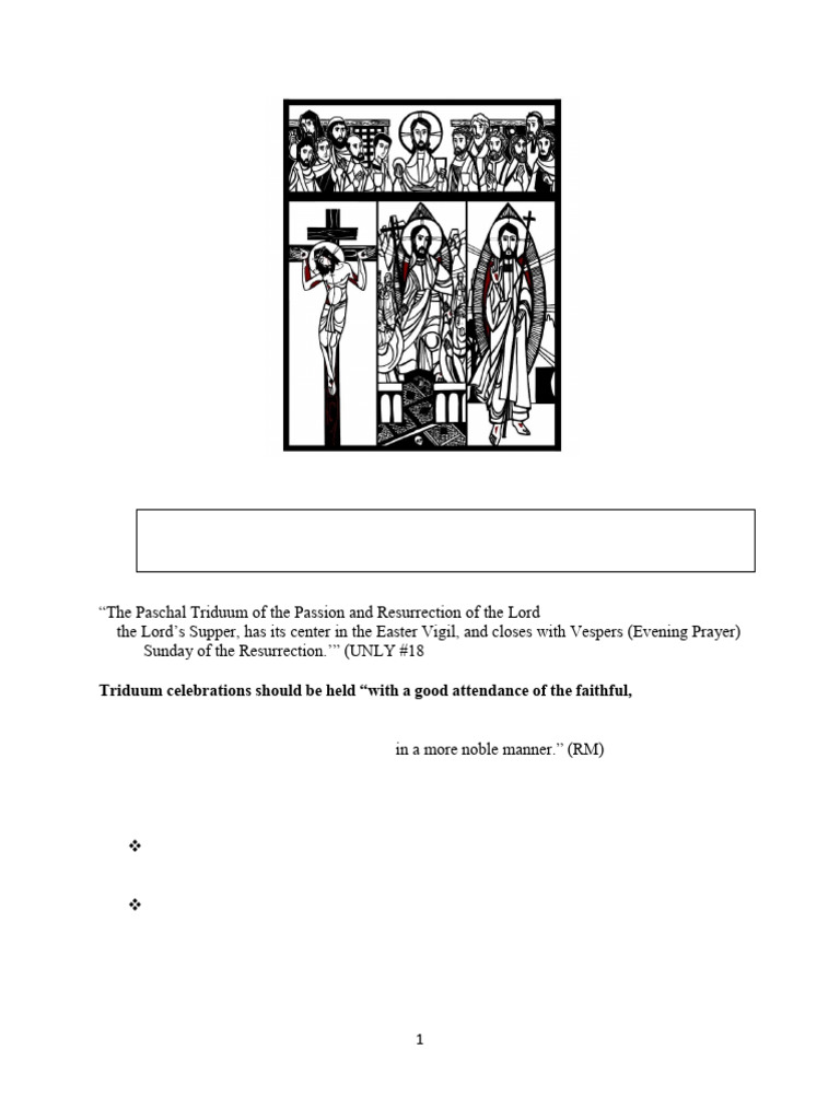 THINGS TO REMEMBER Easter Triduum 2025 | PDF | Mass (Liturgy) | Baptism