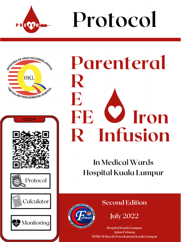 HKL PREFER Parenteral Iron Infusion Protocol 2nd Edition | PDF ...