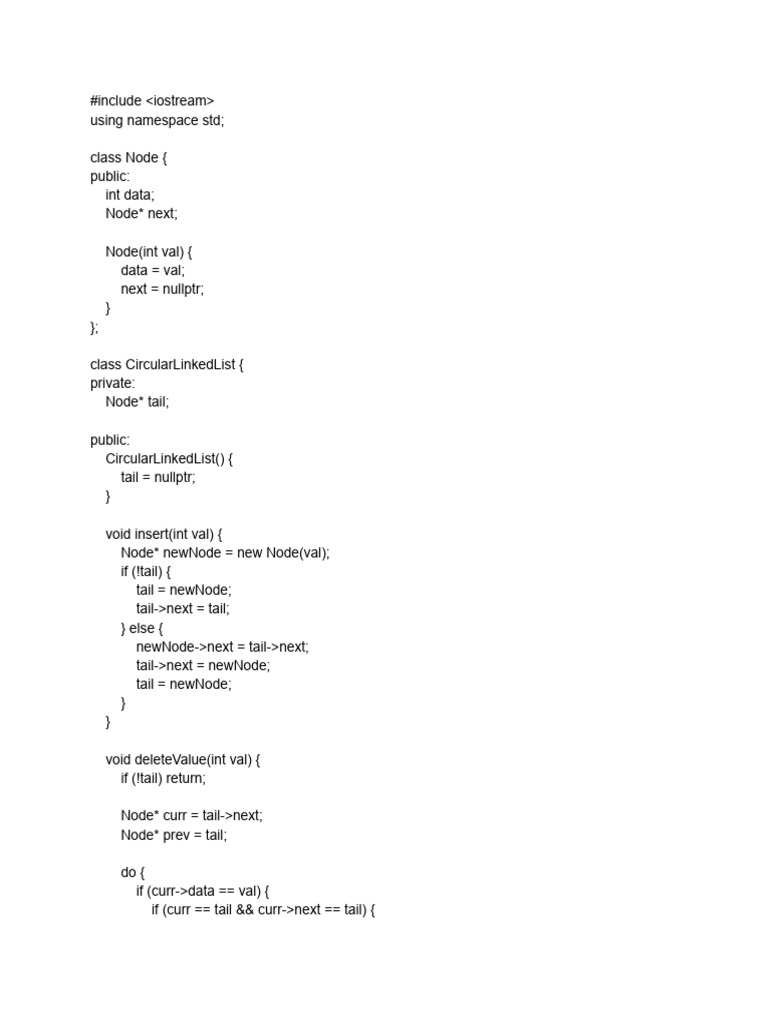 Circular Linked List | PDF