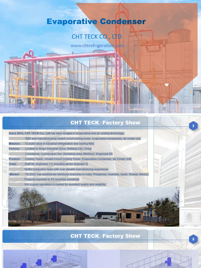 Brochure of Evaporative Condenser | PDF | Mechanical Engineering | Heat Transfer