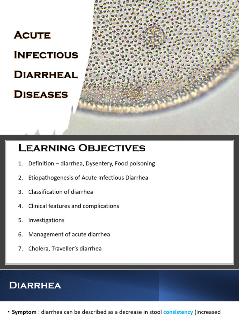 2 Acute Diarrhea Cholera Traveller Diarrhea | PDF | Diarrhea ...