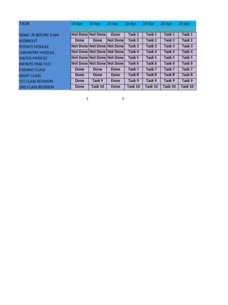 Daily Task Tracker and Progress Log | PDF