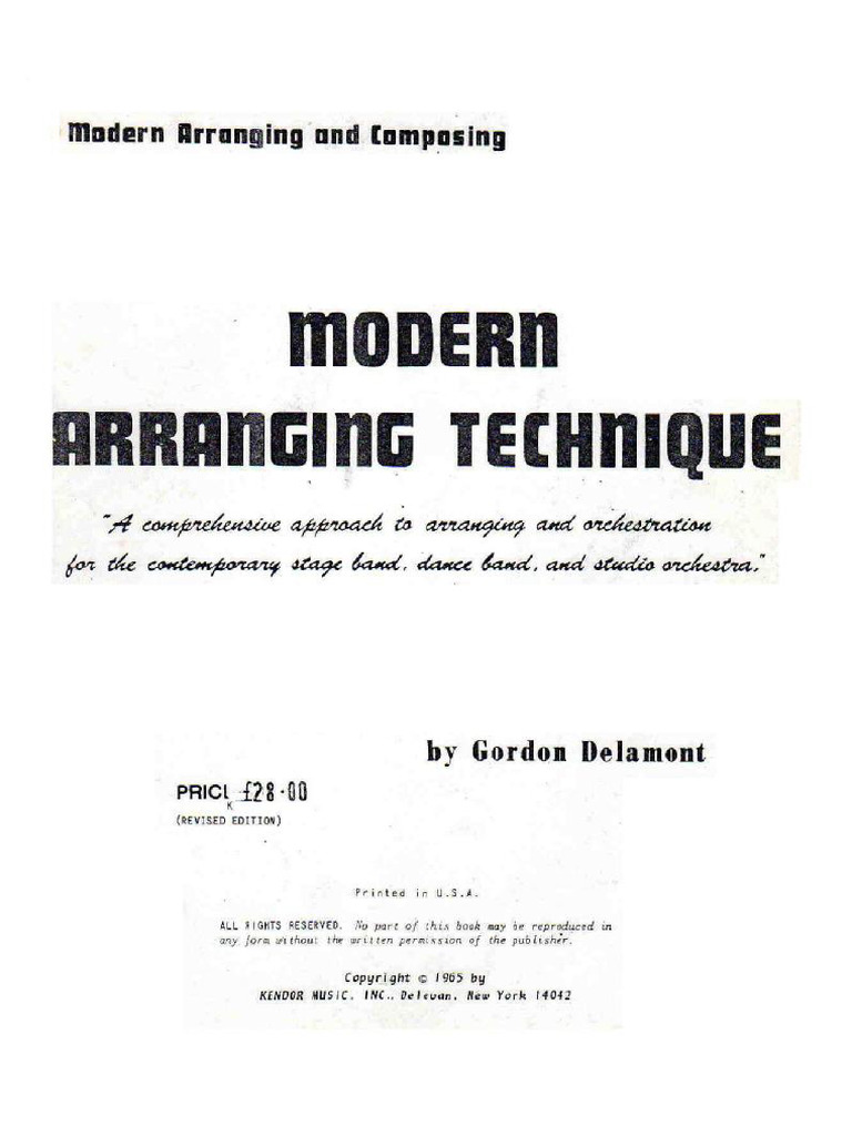 Delamont Modern Arranging Technique | PDF