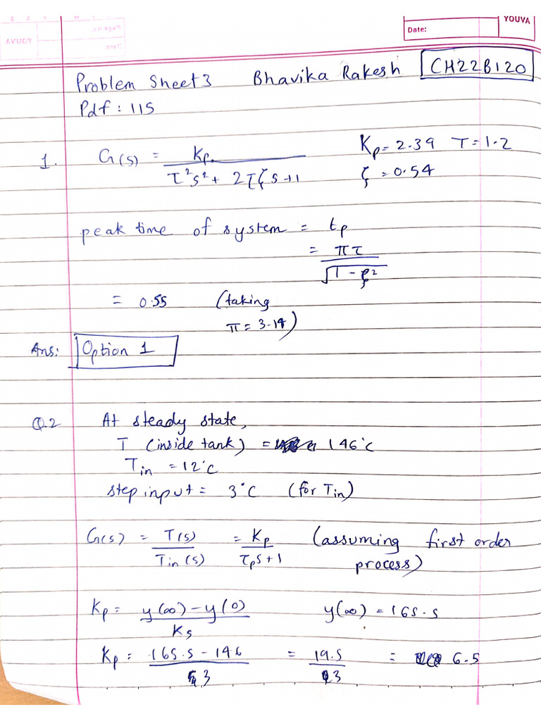 Problem Sheet 3 ch22b120 | PDF