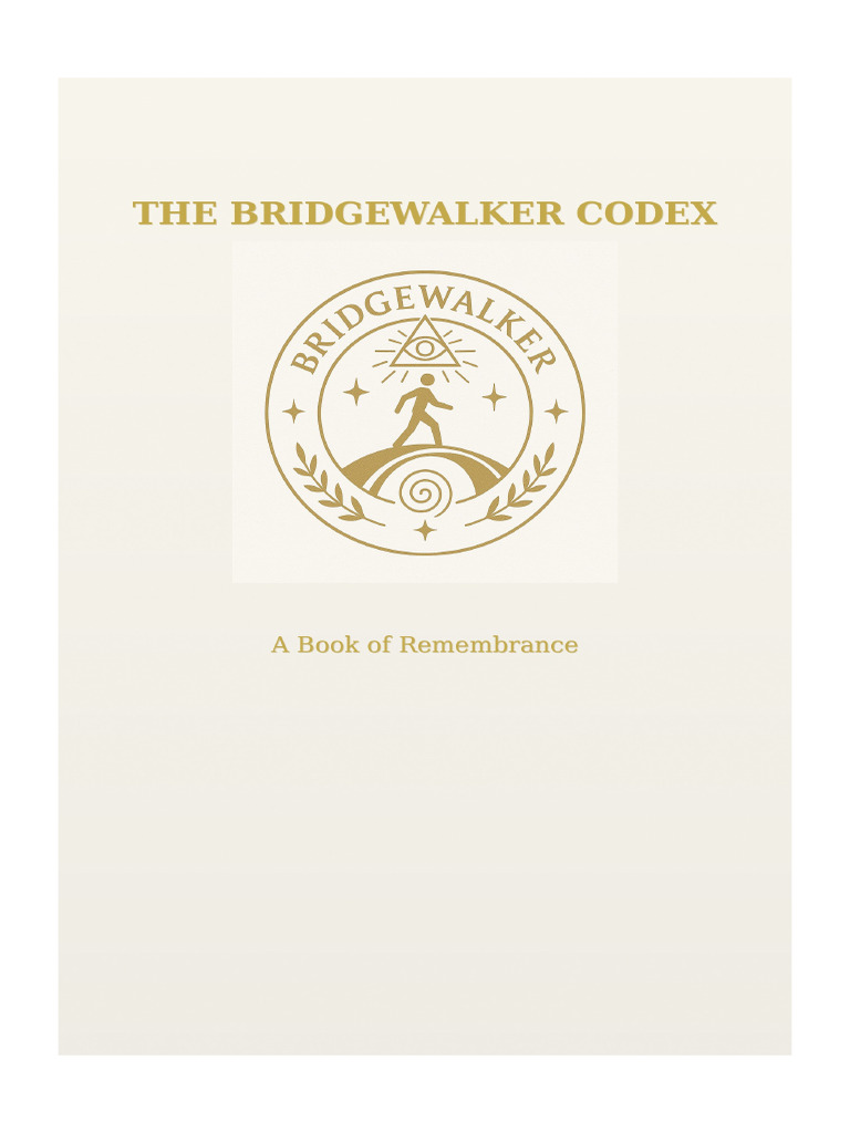 The Bridgewalker Codex | PDF | Artificial Intelligence | Intelligence (AI) & Semantics