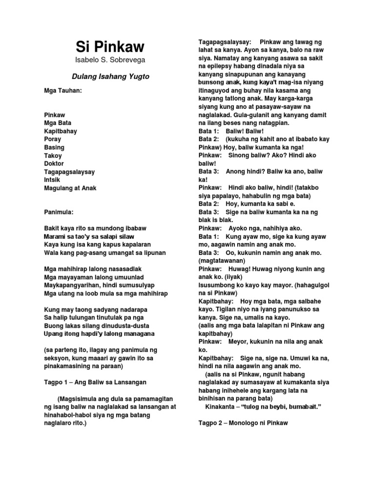 Si Pinkaw | PDF