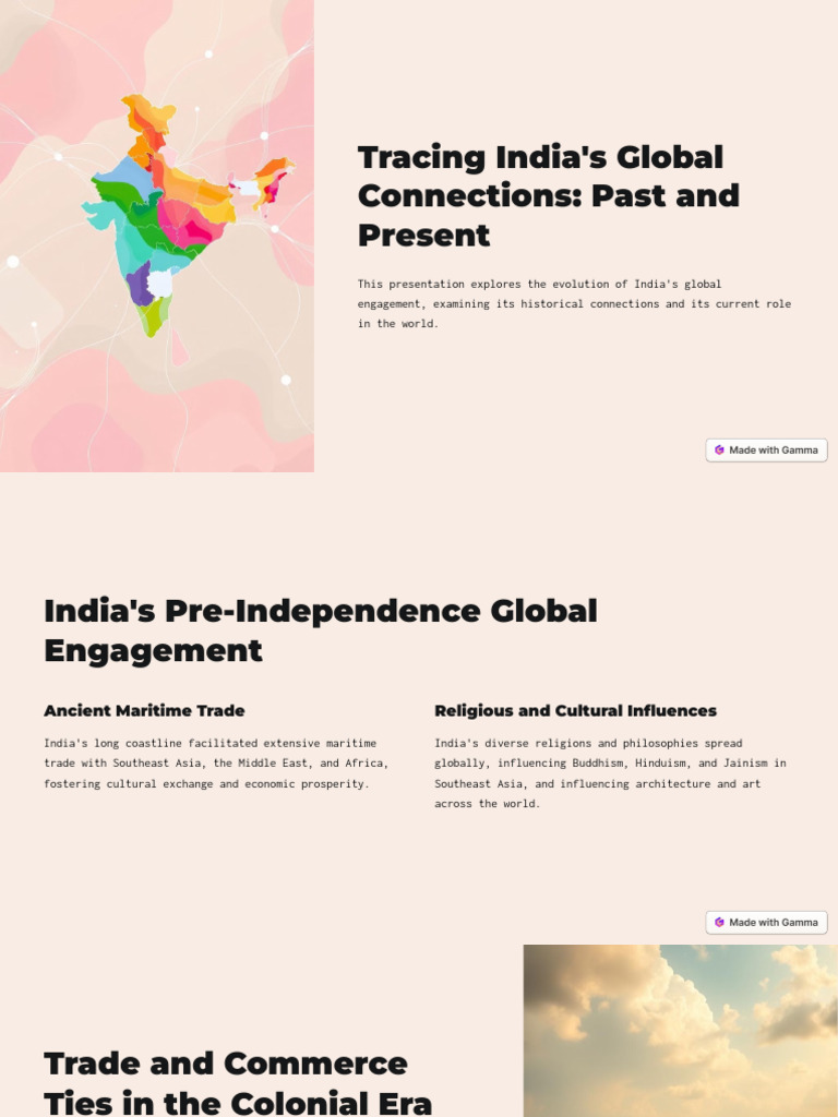 Tracing-Indias-Global-Connections-Past-and-Present | PDF | Trade | Asia