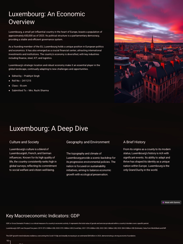Luxembourg's Economic Overview 2023 | PDF | Gross Domestic Product ...