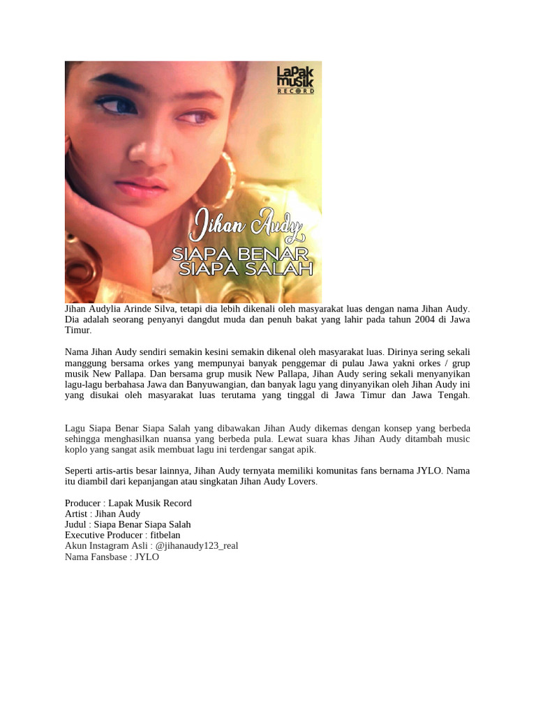 Jihan Audy Siapa Benar Siapa Salah | PDF