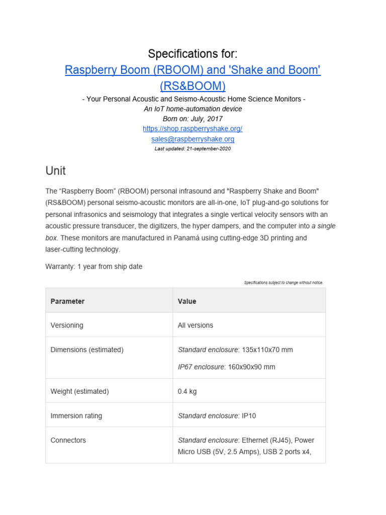 SpecificationsforBoom SNB | PDF | Analog To Digital Converter | Telecommunications Engineering