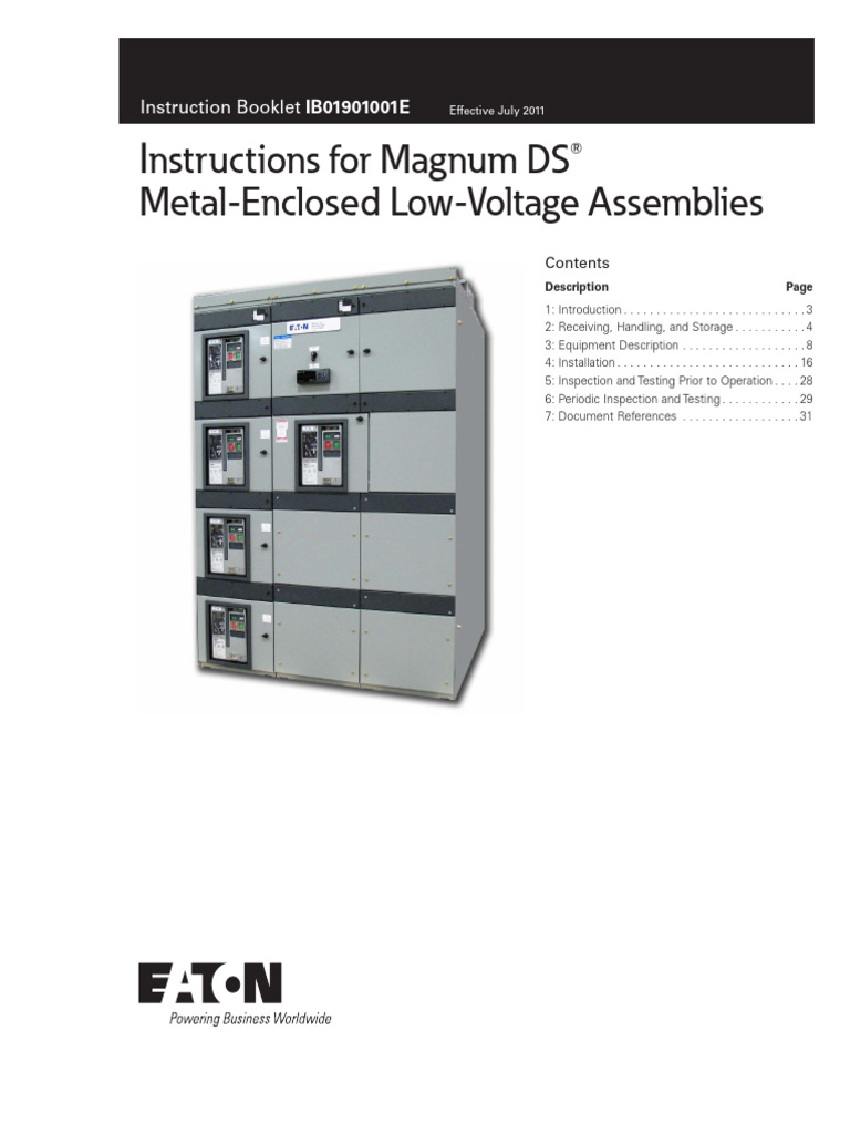 Eaton Switchgear Manual | PDF | Switch | Transformer