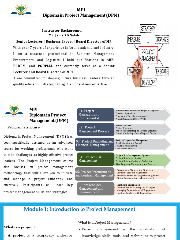 Course - Diploma in Project Management | PDF | Project Management ...
