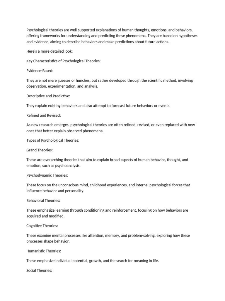 Psychological T-WPS Office | PDF | Psychology | Theory