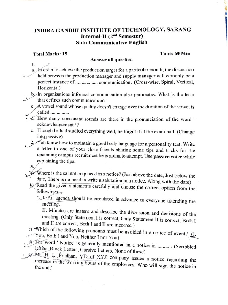 2nd Internal #2nd Sem | PDF