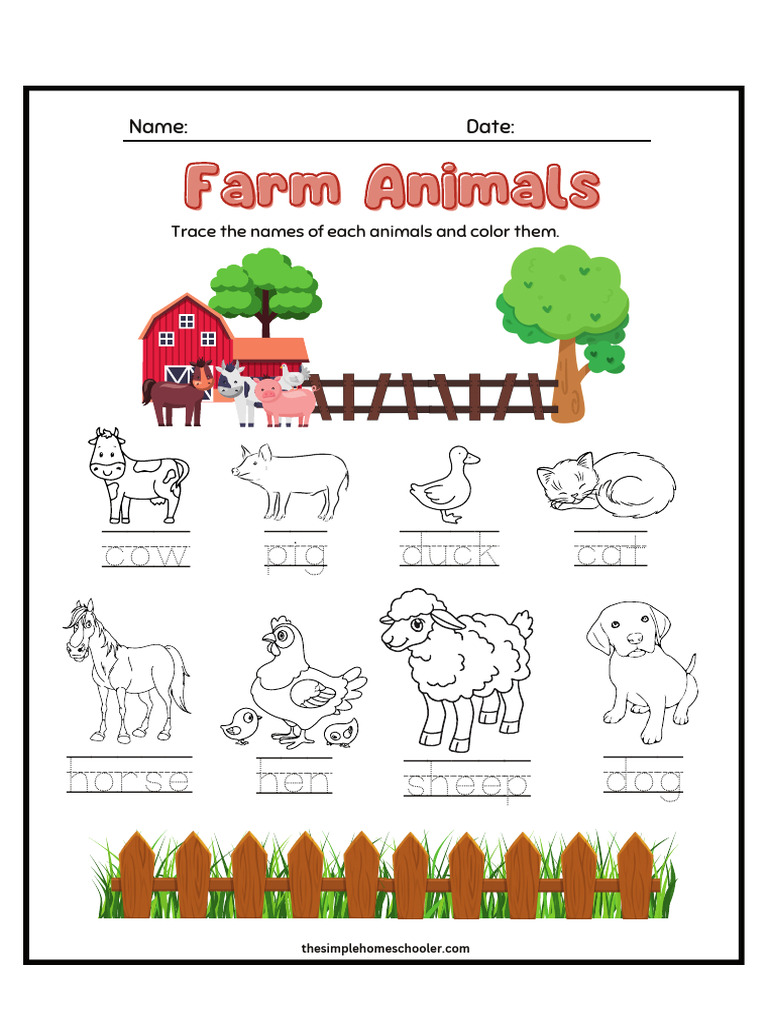 Farm Animals Activities for Kids | PDF | Zoology | Livestock