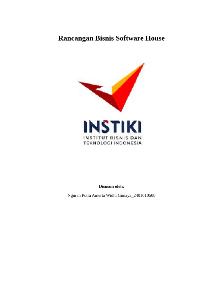 Rancangan Bisnis Software House | PDF