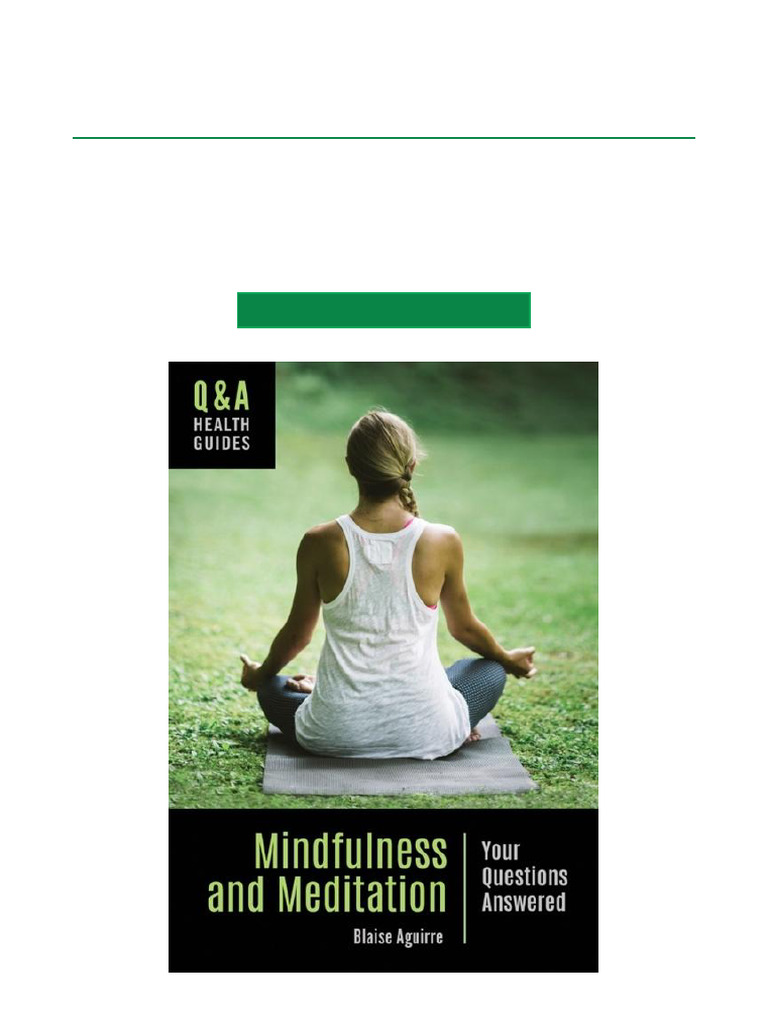 Mindfulness and Meditation Your Questions Answered 1st Edition Ebook ...