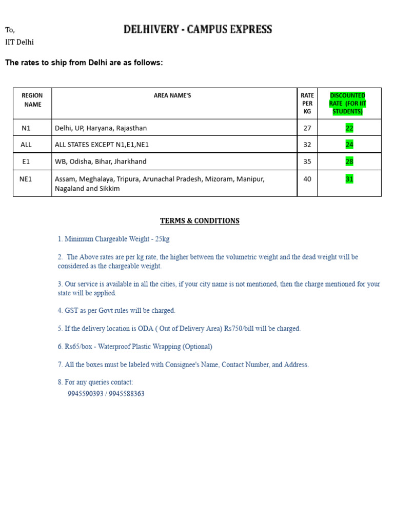Delhivery - Campus Express - IIT Delhi 2025 | PDF