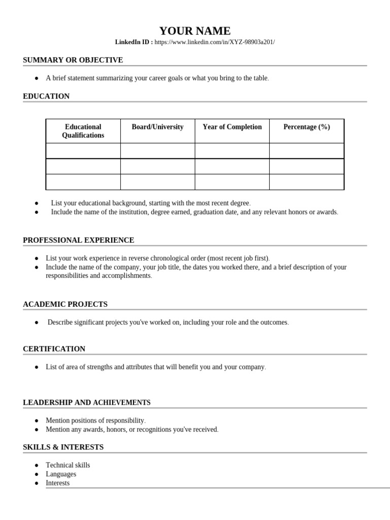 Crc-Resume Template | PDF