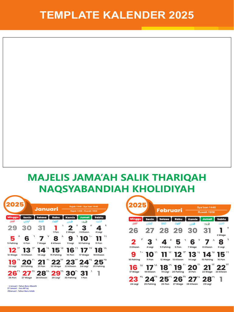 Kalender 2025 Majelis Salik Thariqah | PDF | Indonesia | Java