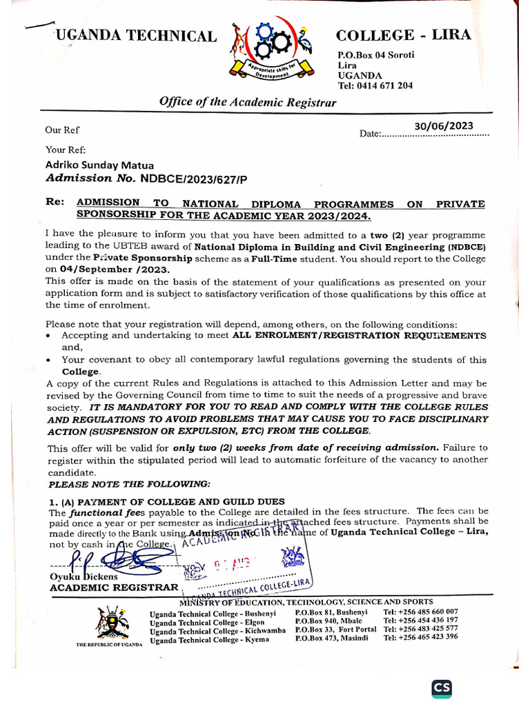 Admission | PDF